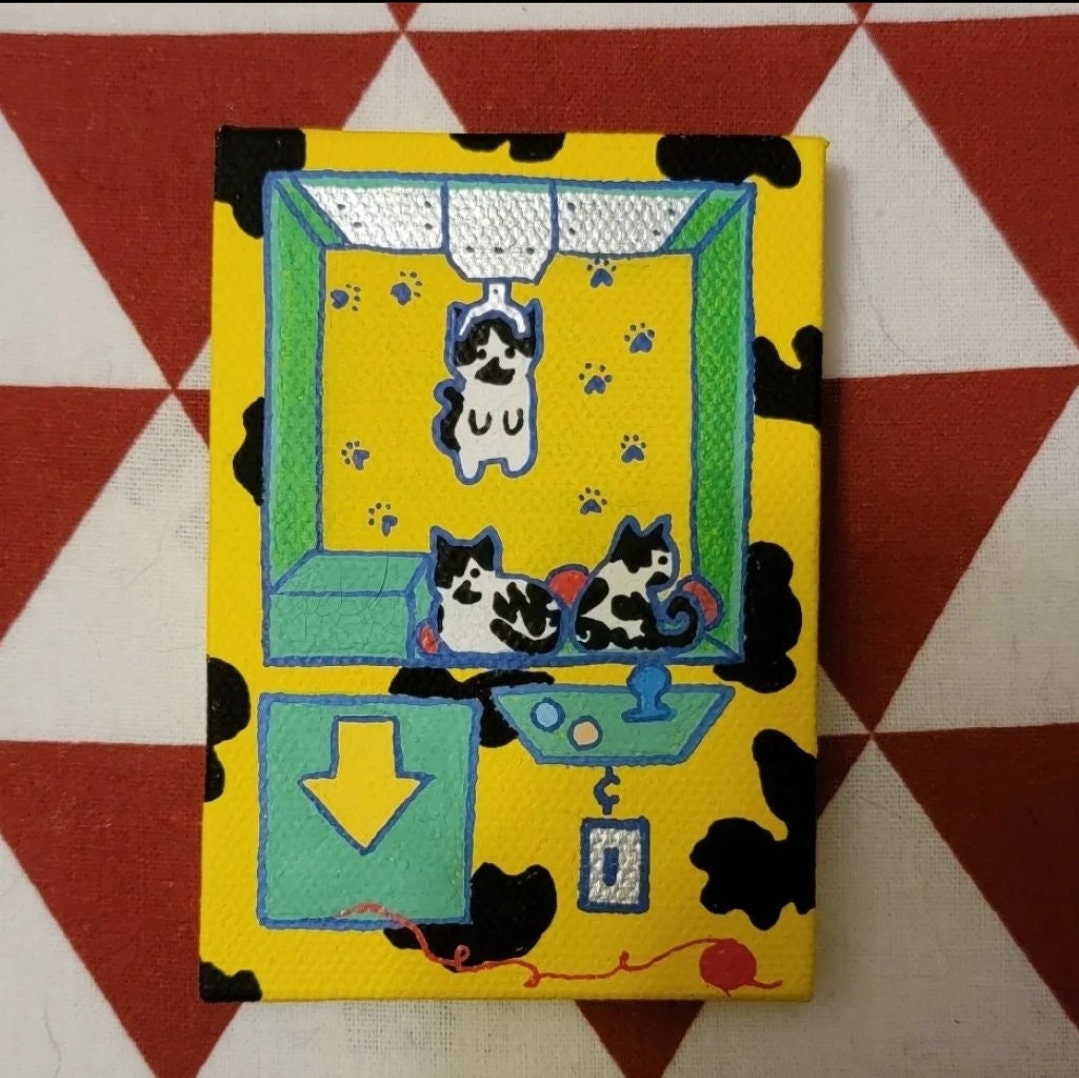 Custom Pet Claw Machine Mini Painting - Etsy