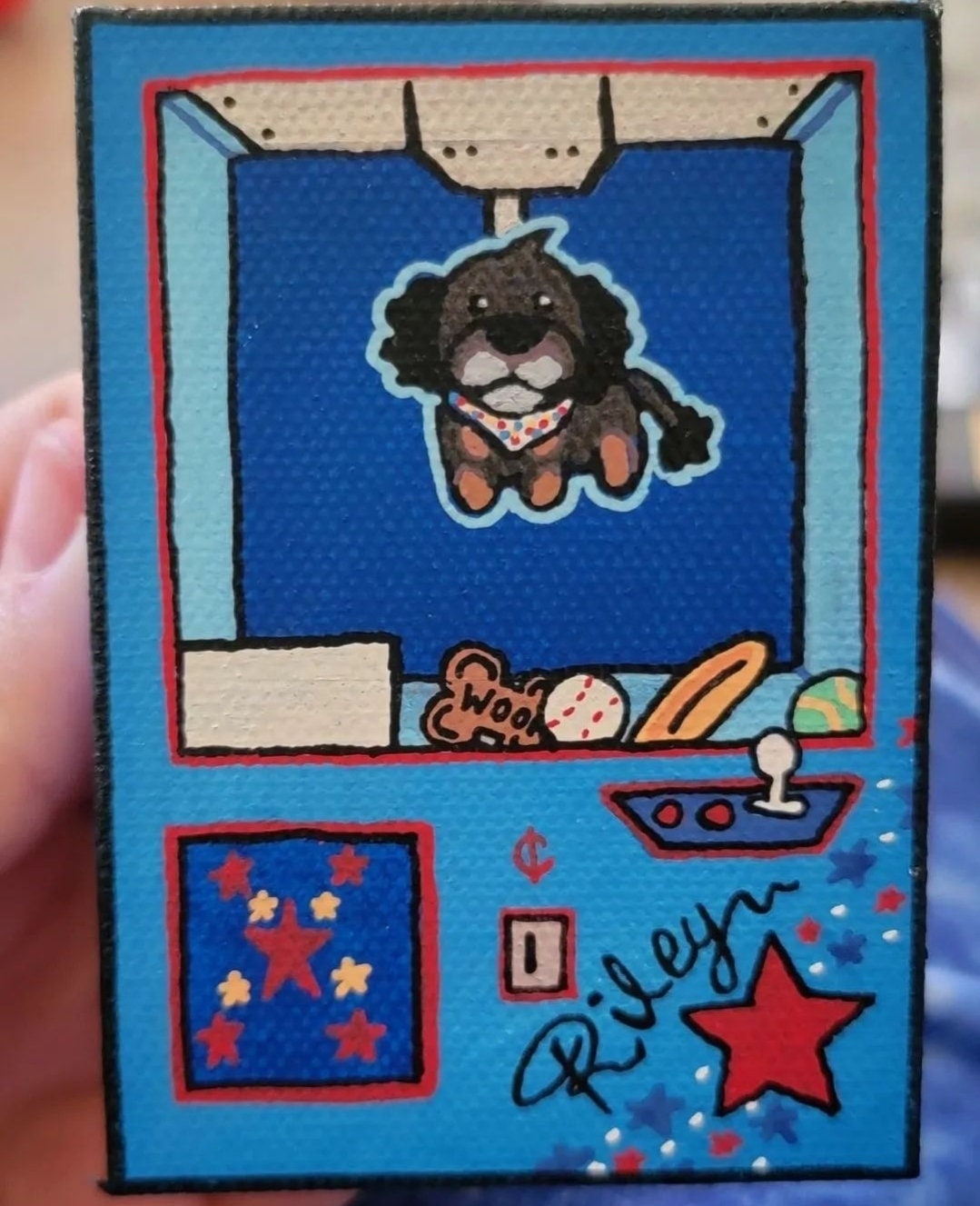 Custom Pet Claw Machine Mini Painting - Etsy