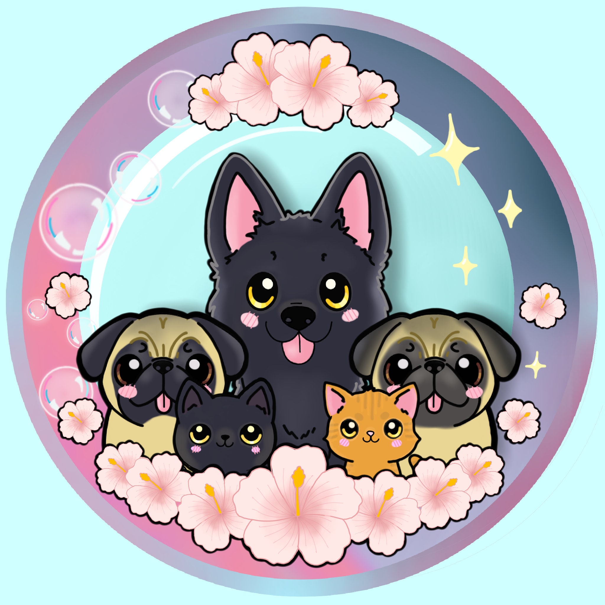 Custom Chibi Pets and You Profile Picture Pfp Icon up to 3 Figures - Etsy