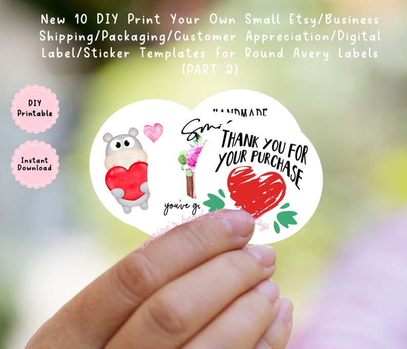 Customize & Ship in Style: 10 DIY Avery Round Label/sticker Templates ...