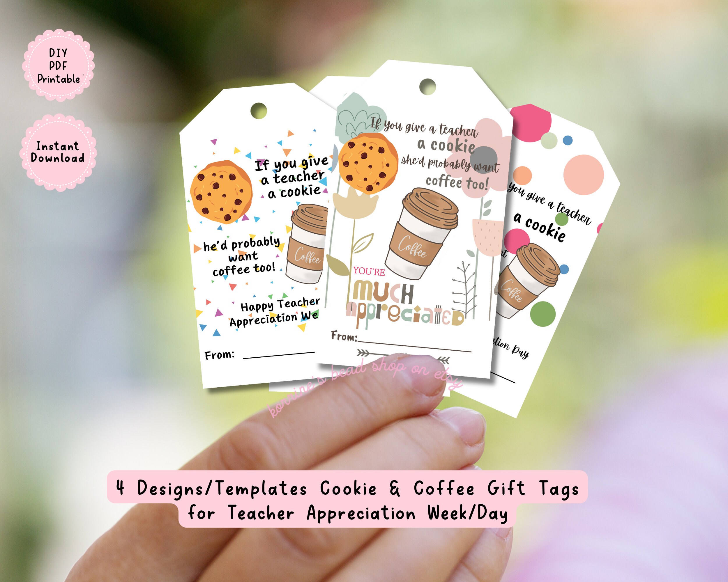 4 Printable If You Give A Teacher Cookie Sticker/label Templates/diy ...