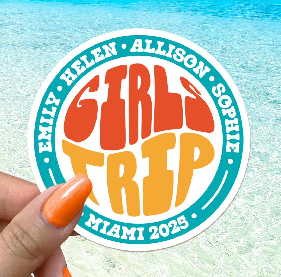 Girls Trip 2026 Sticker Custom Names Vacation Stickers Gift ...