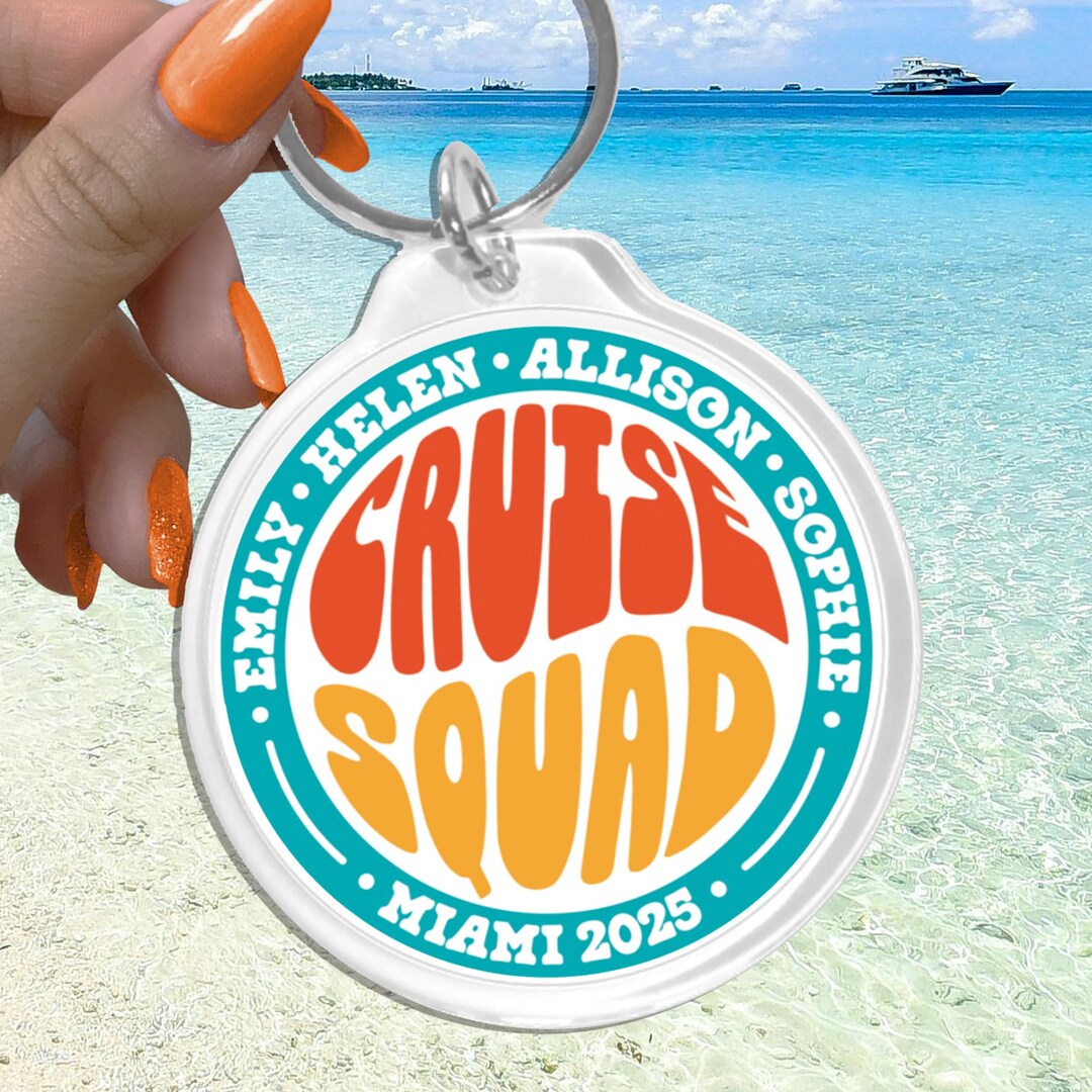 Personalized Cruise Keychain: Custom Text Vacation Keyring - Etsy