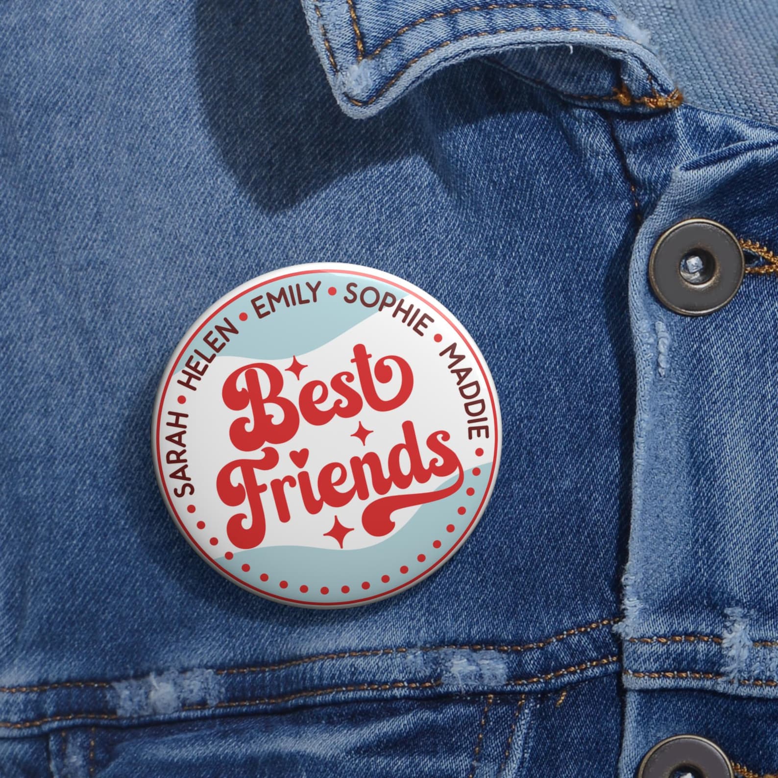 Gift for Friend Pin Custom Names Friendship Pins Bestie Gifts ...