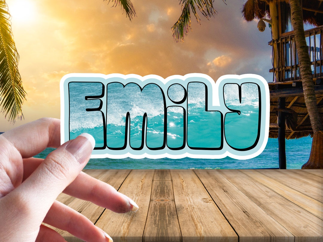 Custom Sticker Name Sea Beach Ocean Vacation Vacay Decal Gift ...