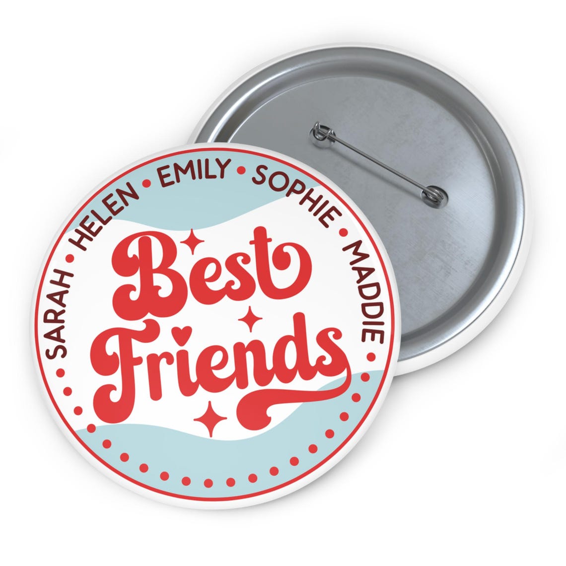 Gift for Friend Pin Custom Names Friendship Pins Bestie Gifts ...