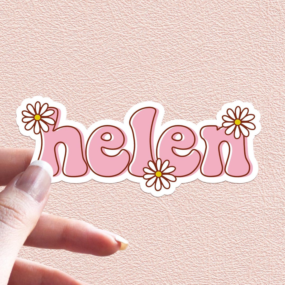 Custom Sticker Name Personalized Decal Floral Retro Flowers Stickers ...