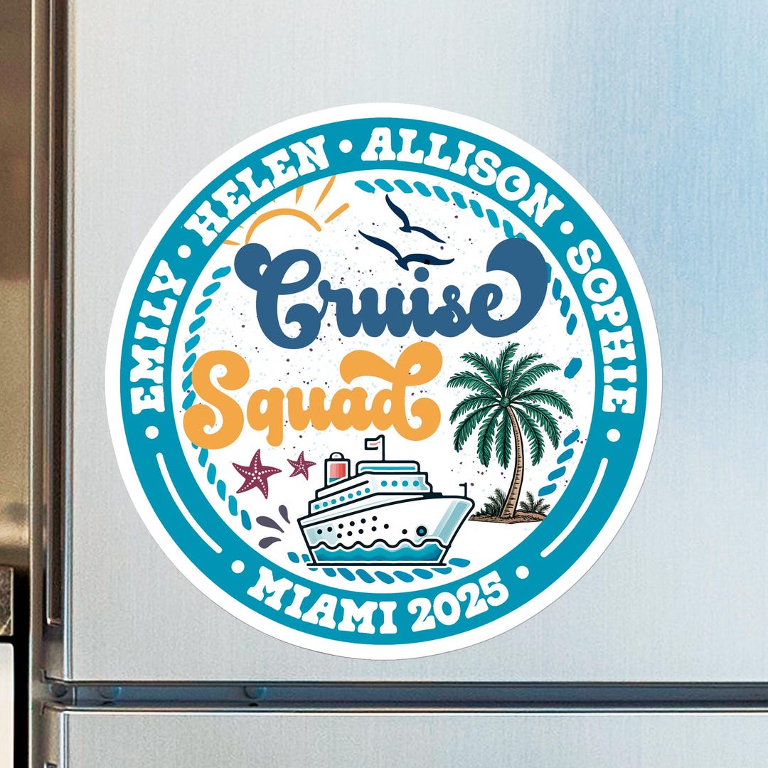 Personalized Cruise Magnet: Vacation Trip Gift, Custom Names - Etsy