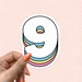 Number 9 Sticker: Retro Rainbow Vinyl Decal, 9th Birthday Party - Etsy