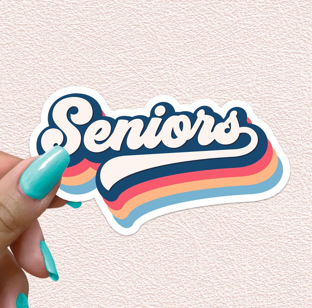 Seniors Sticker Graduation Graduate Senior Vintage Retro Waterproof ...
