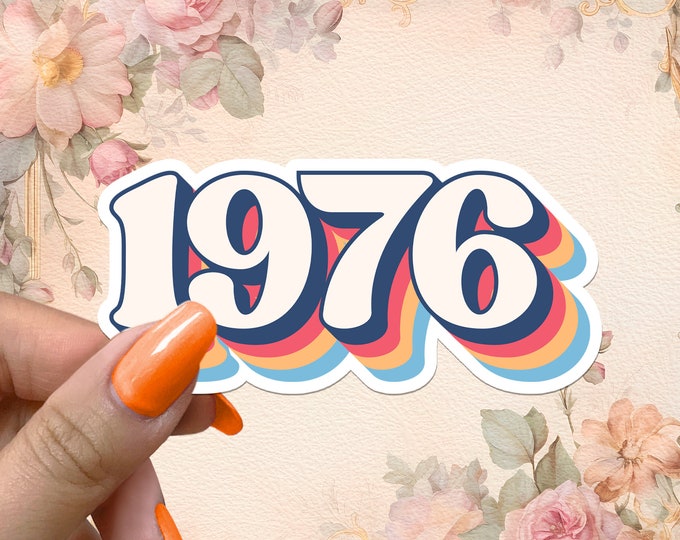 76 1976 Retro Tri Line Decal Decoration Bubble-free Vinyl Stickers - Etsy