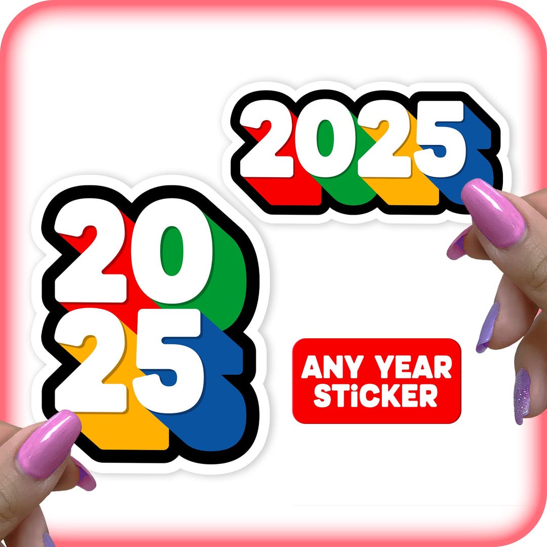 2025 Sticker Year Waterproof Decal Decoration Retro Gift Journal ...