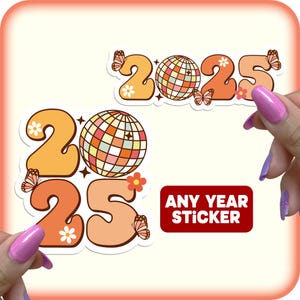 Number 31 Sticker Retro Rainbow Numbers 31st Birthday Decal Year Party ...