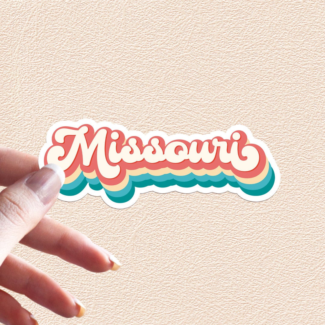 Missouri Sticker Retro Rainbow State Decal United States Waterproof ...