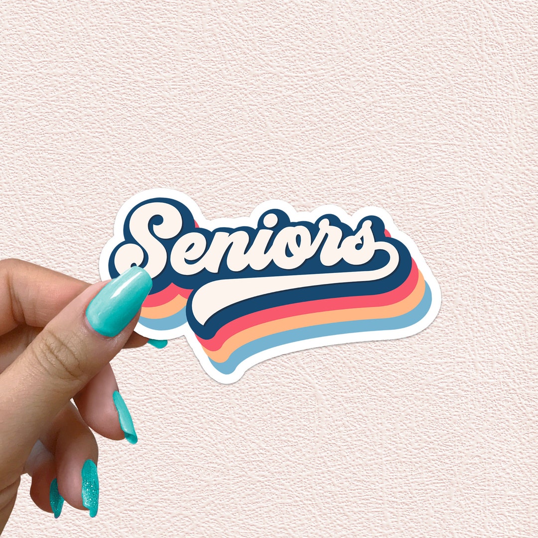Seniors Sticker Graduation Graduate Senior Vintage Retro Waterproof ...