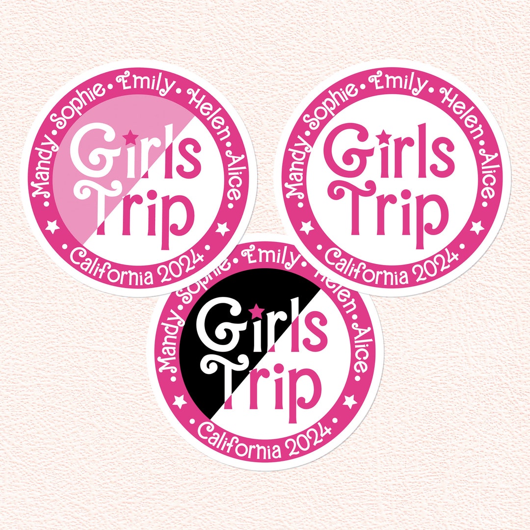 Girls Trip 2026 Sticker Custom Names Vacation Gift Personalized ...