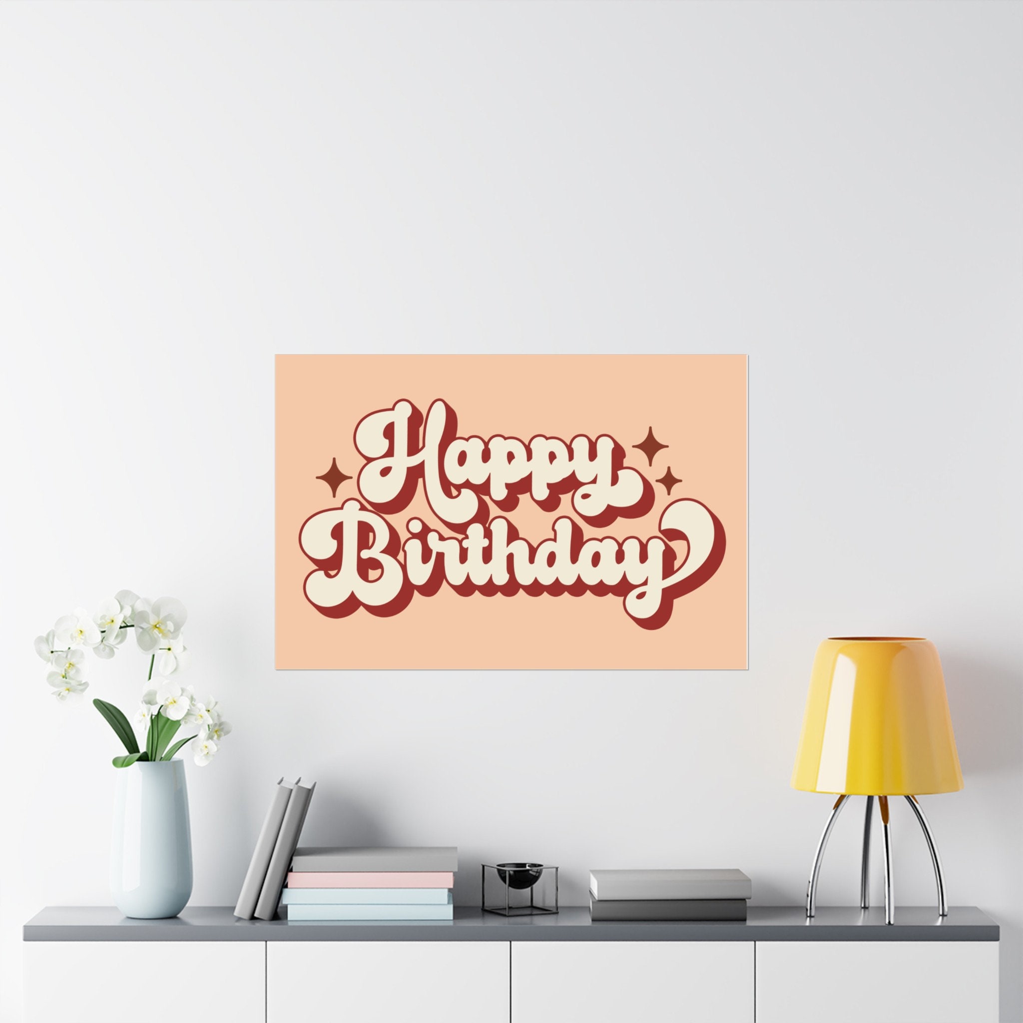Custom Happy Birthday Poster: Personalized Party Wall Art - Etsy