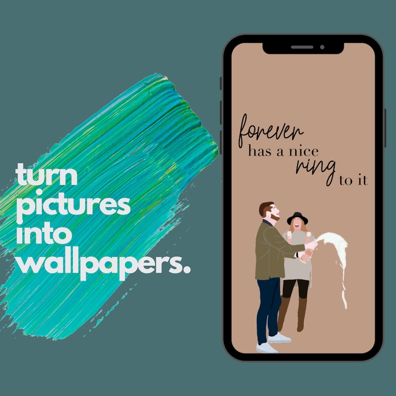 Custom Iphone Wallpaper Portrait Drawing Minimal - Etsy