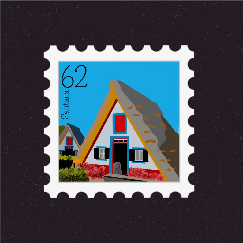 Portugal Travel Stamp Sticker | Lisbon, Sintra, Madeira Island ...