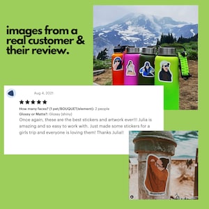 Personalized Stickers | Matte or Glossy | Minimal | Custom Drawing ...