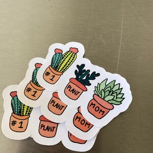 Plant Mom Sticker | Plants | Gardening Sticker | Succulents | Cactus ...
