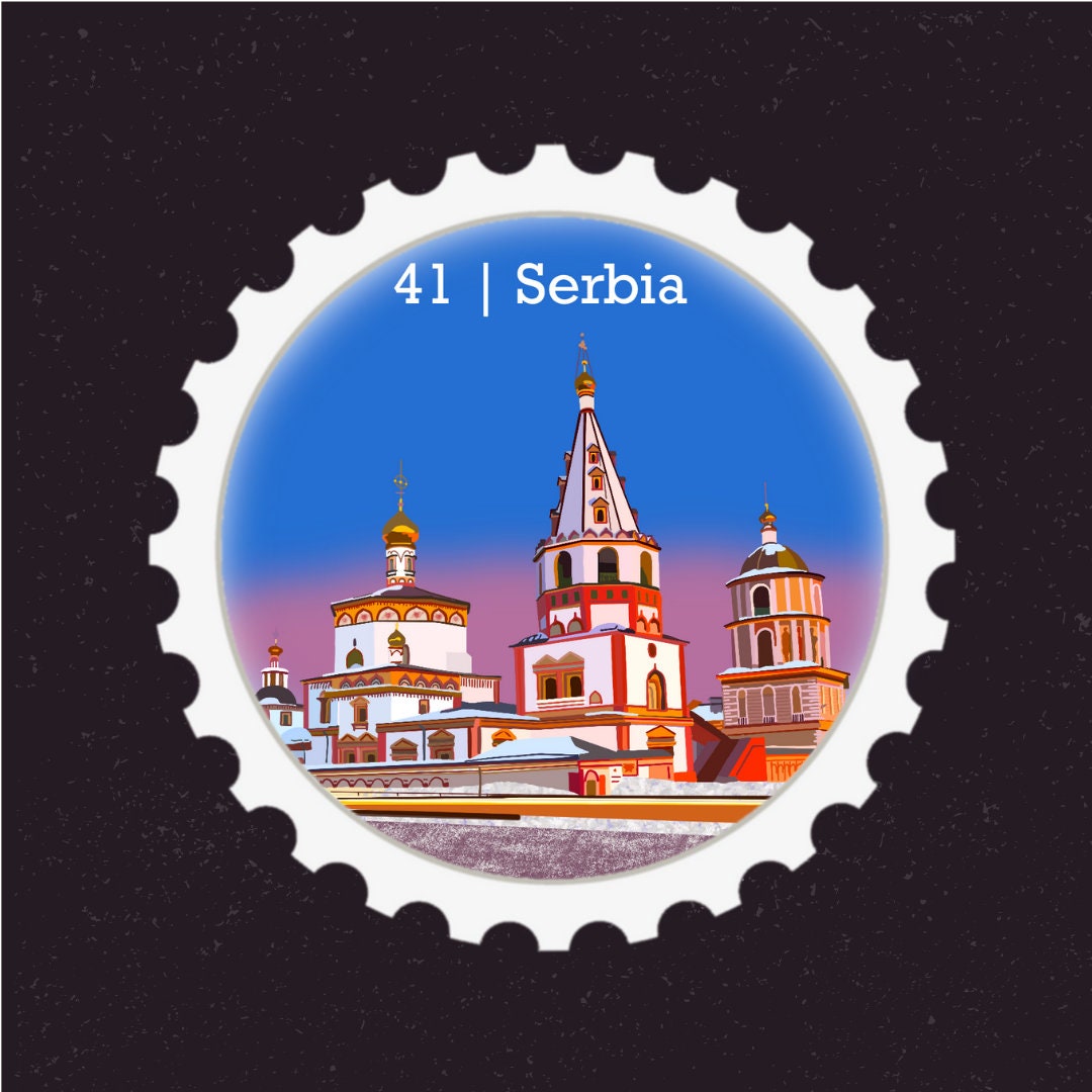 Serbia Travel Stamp Sticker | Balkans, Belgrade, Central and ...