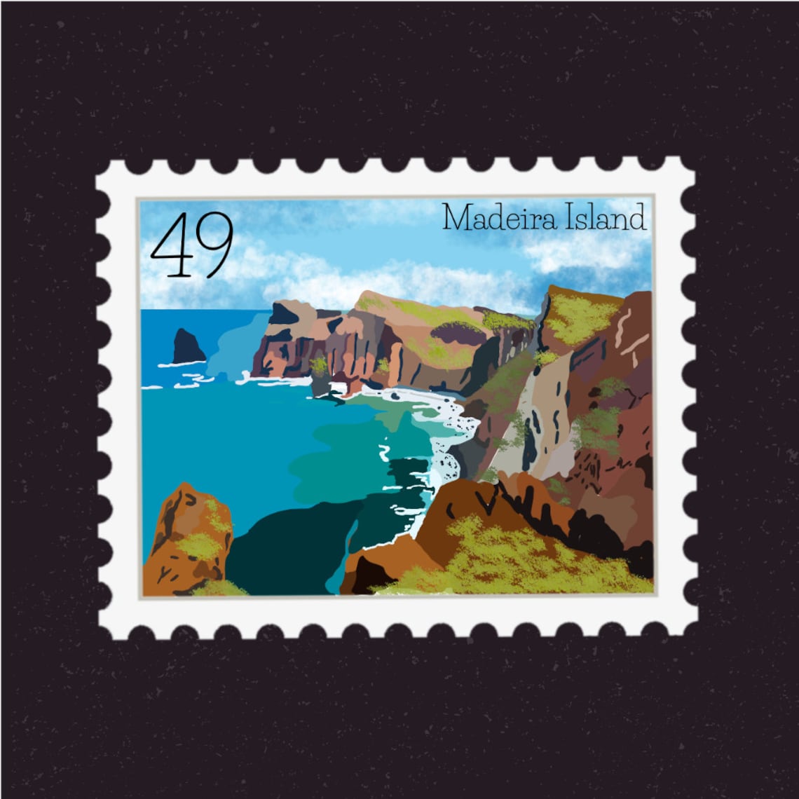 Portugal Travel Stamp Sticker Lisbon Sintra Madeira - Etsy