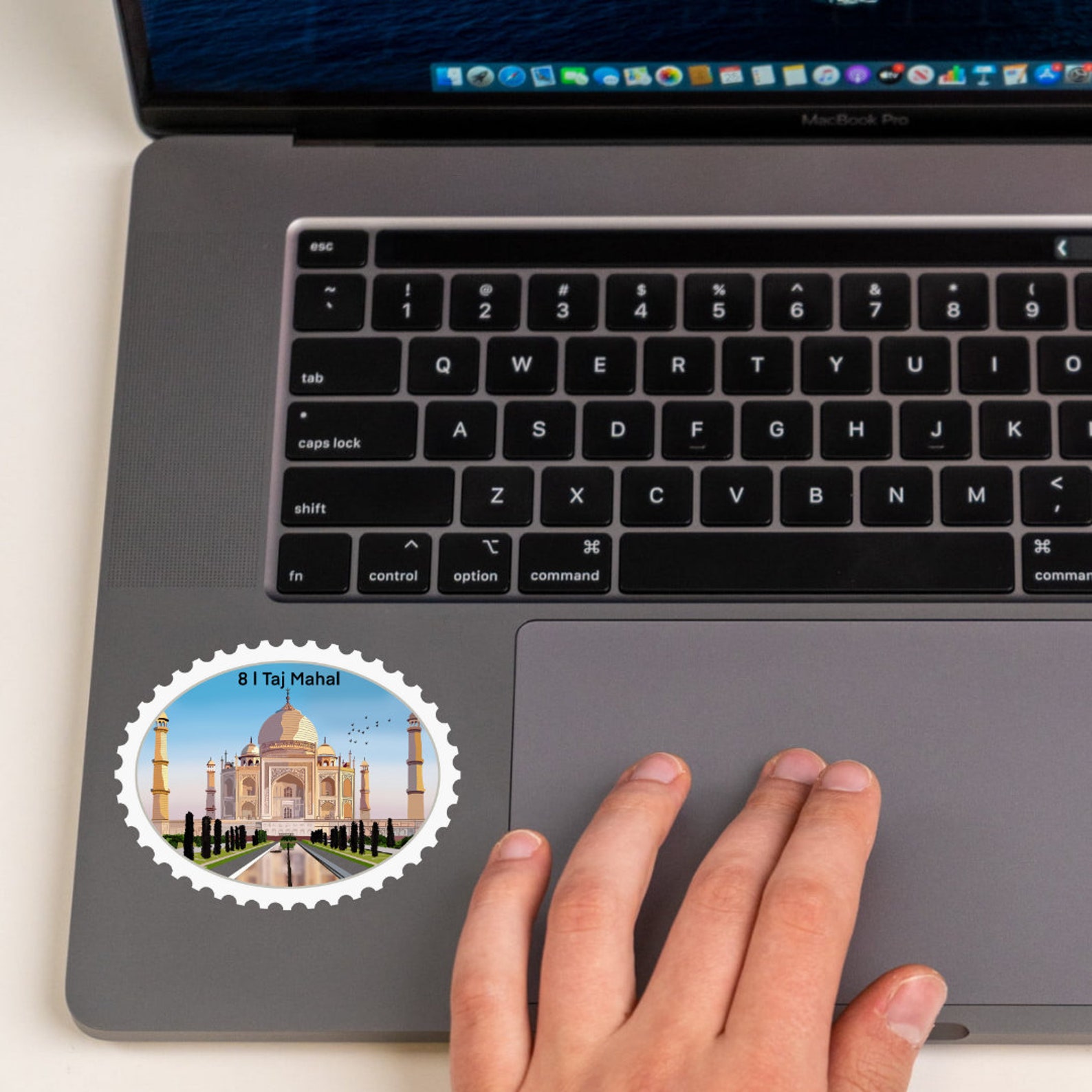 Taj Mahal Travel Stamp Sticker India World Heritage Site - Etsy