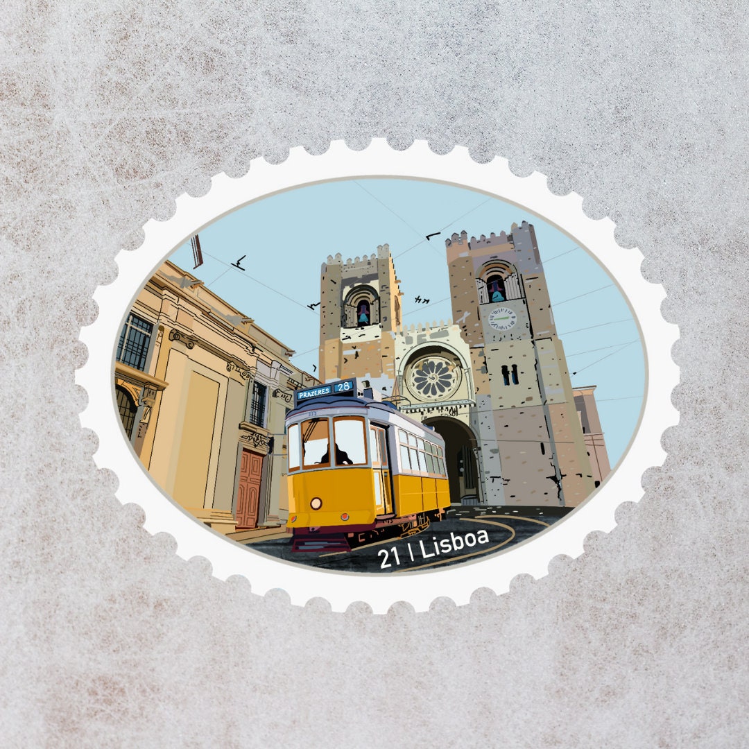 Portugal Travel Stamp Sticker | Lisbon, Sintra, Madeira Island ...