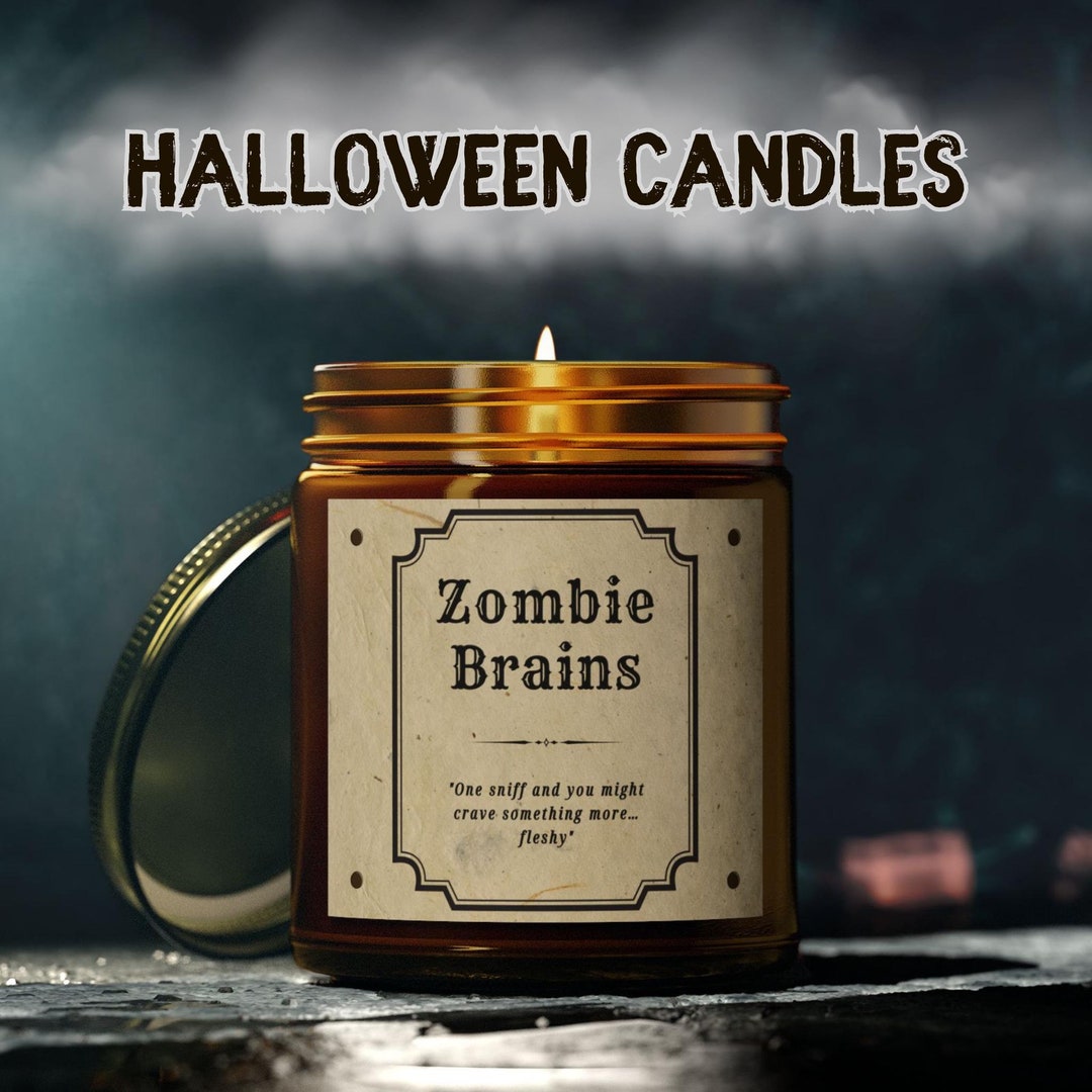 Zombie Brains Scented Candles, Funny Halloween Wax Candles, Halloween ...