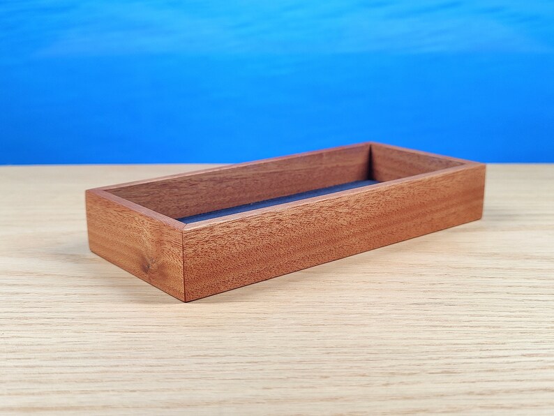 Handmade Key Organiser Wooden Keys Tray Front Door Caddy Hardwood Box ...