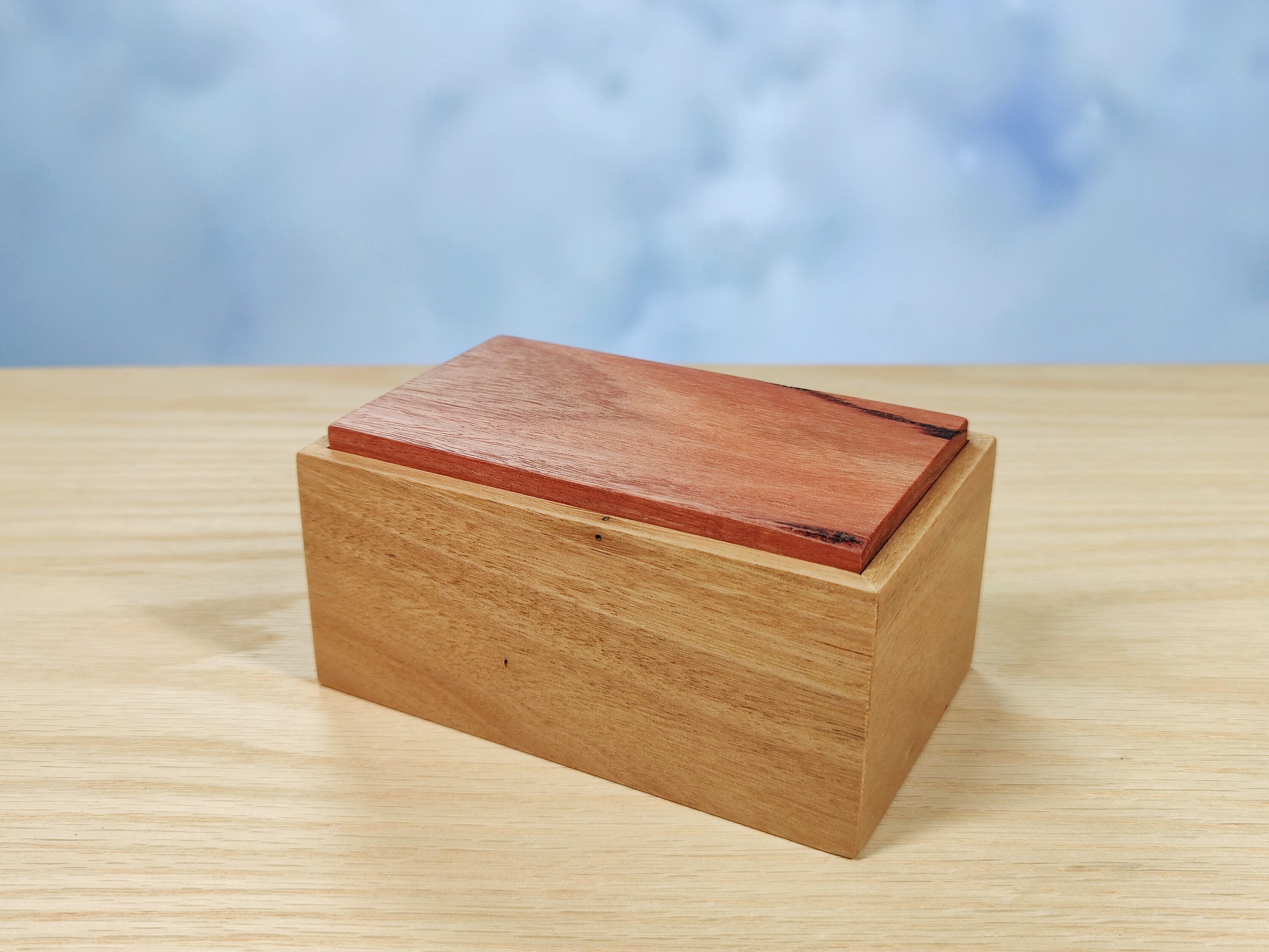 Australian Blackbutt and Jarrah Timber Keepsake Box Wooden Jewellery ...