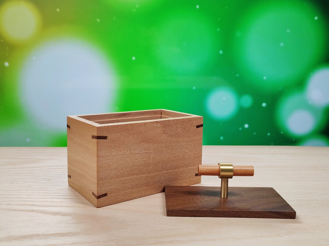European Beech and American Walnut Wooden Jewellery Box | Keepsake Box ...