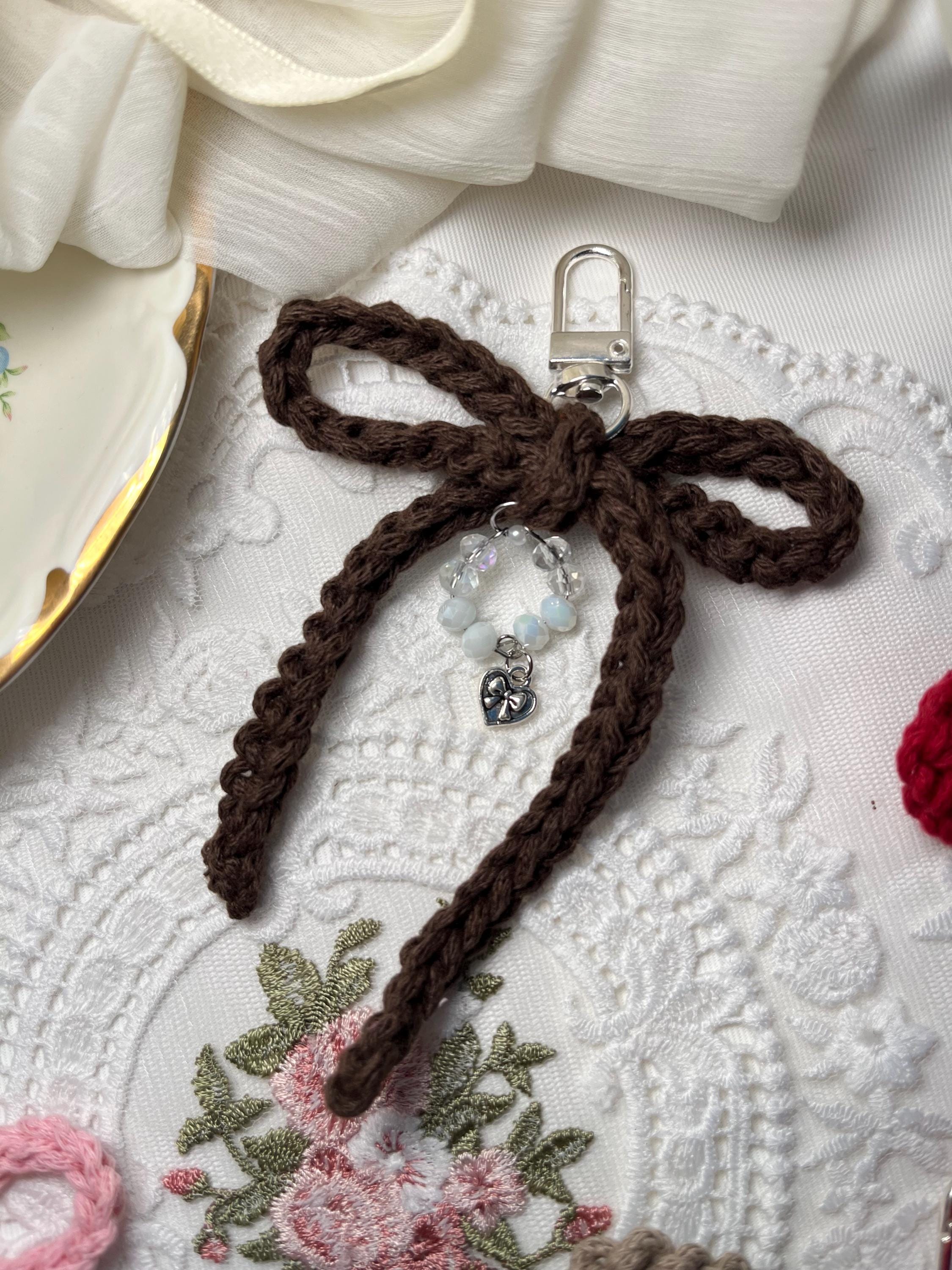 Crochet Bow Bag Charms - Etsy