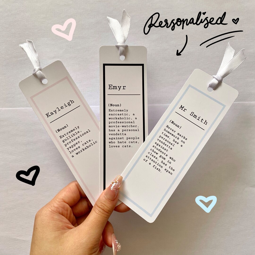 Personalized Definition Bookmark: Funny Gift - Etsy UK