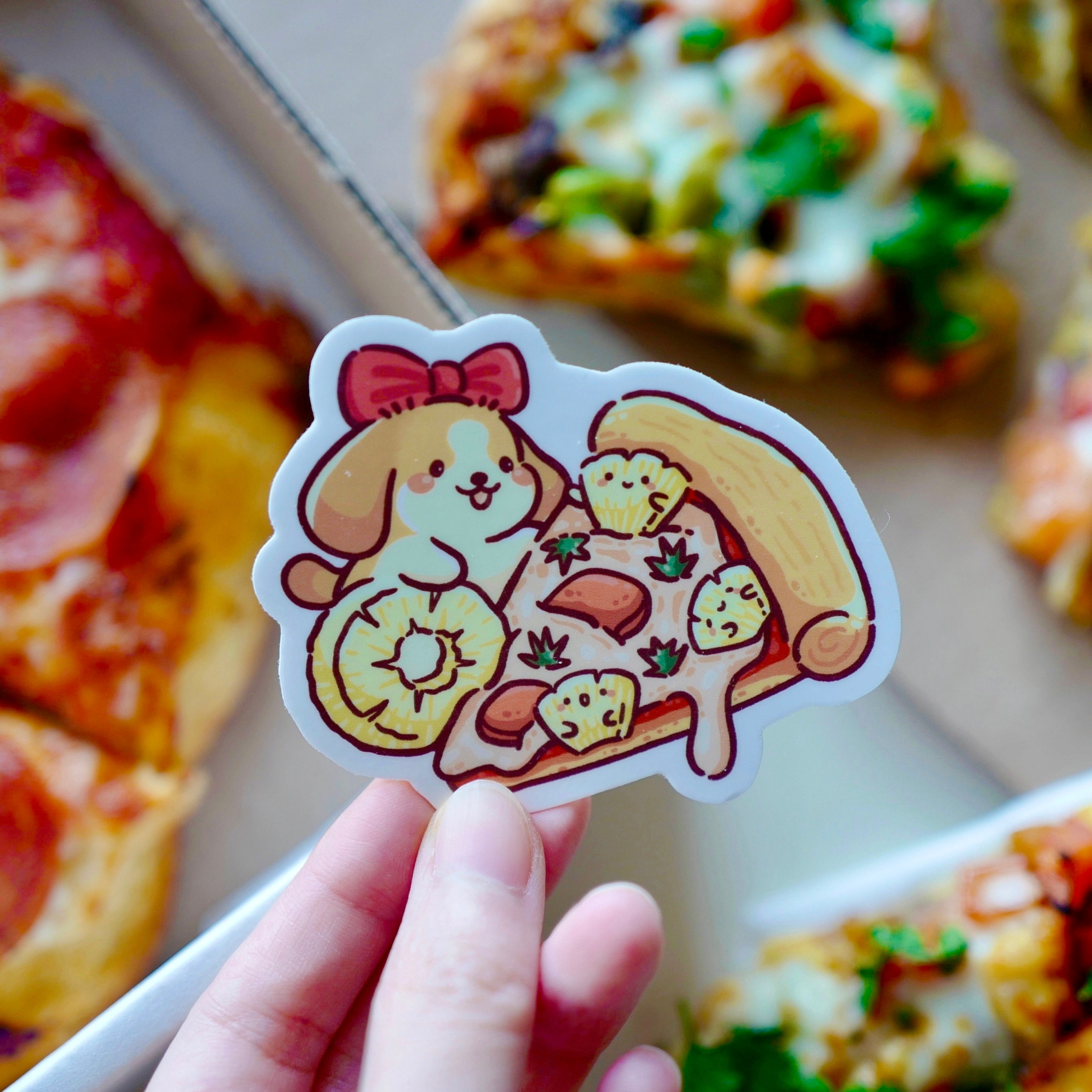 Pizza Sticker Set 3 X 3 Vinyl Stickers by - Etsy