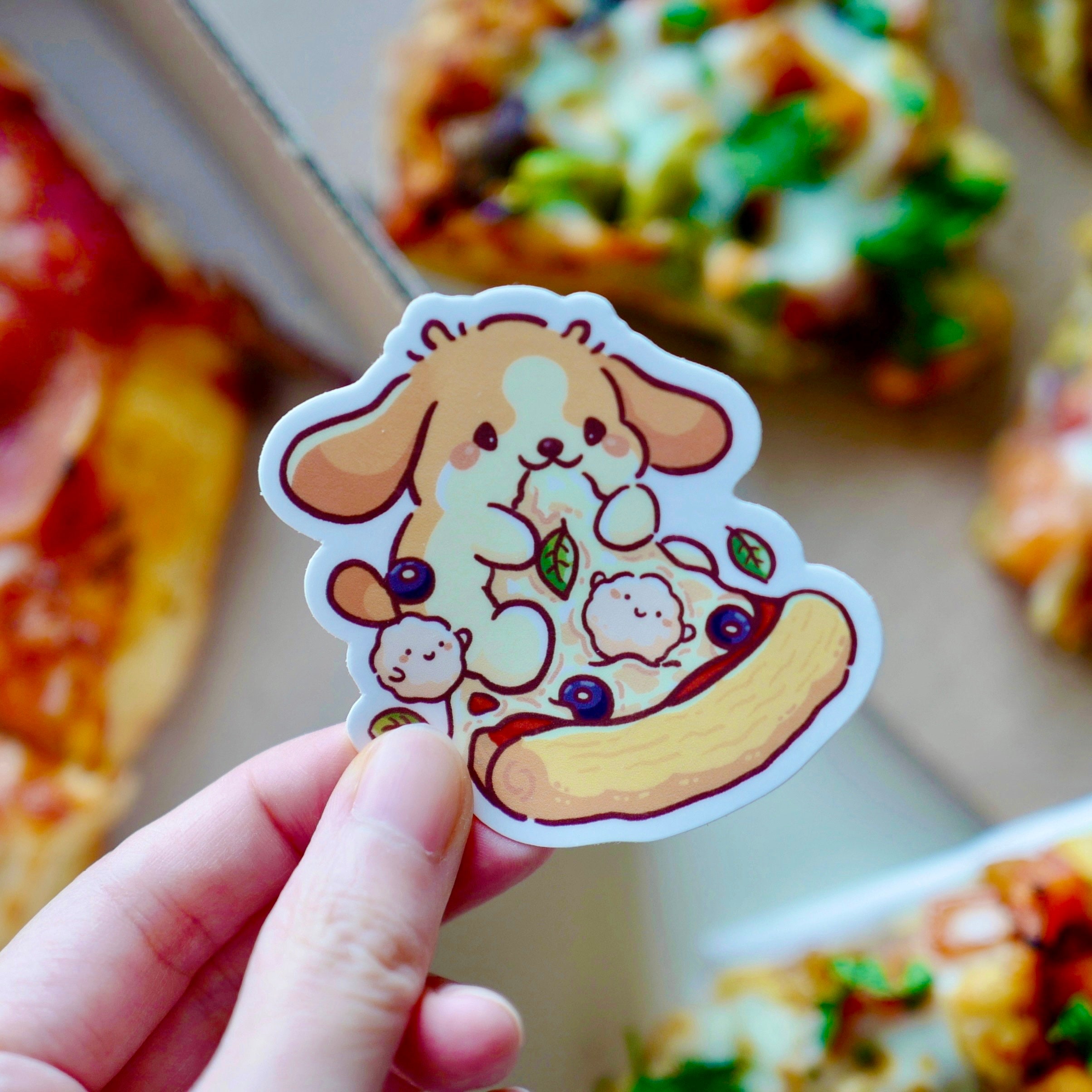 Pizza Sticker Set 3 X 3 Vinyl Stickers by - Etsy