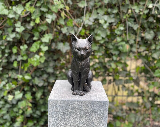 Bronze Cat Statue Animal Art Figurine Cubist Cat Sculpture Altorf Art ...