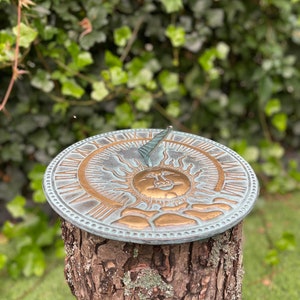 Bronze Sundial Flat Garden Statue 9x26x26 1.5kg - Etsy