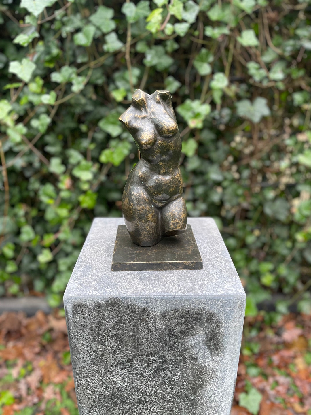 Bronze Female Torso Garden Statue Garden Decoration - Etsy