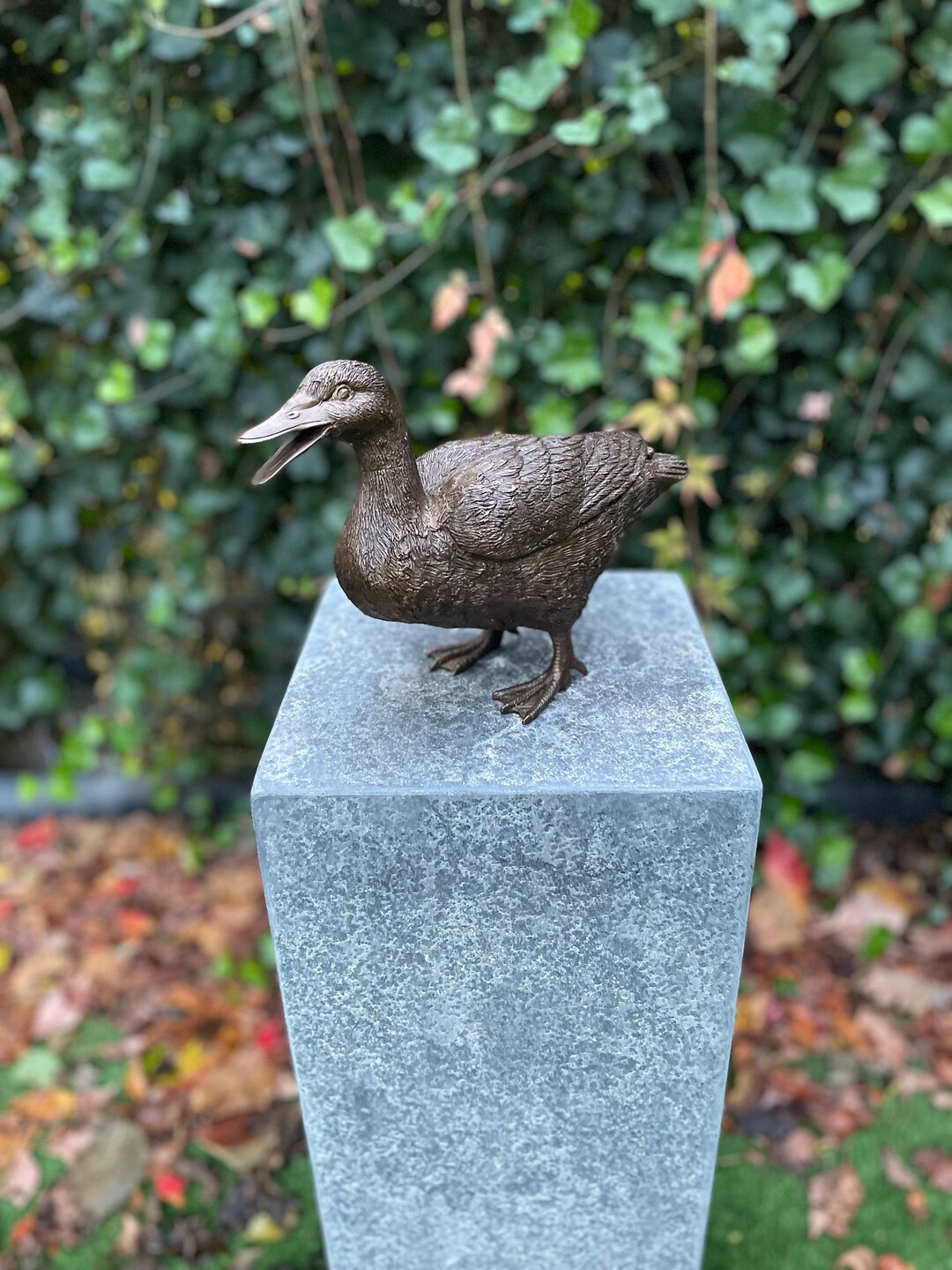 Bronze Duck - Garden Statue - 20x10x28 Cm - 1.7 KG - Etsy