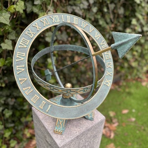 Bronze Sundial Ring Garden Statue Garden Decoration 42x40x50cm 6.3kg - Etsy