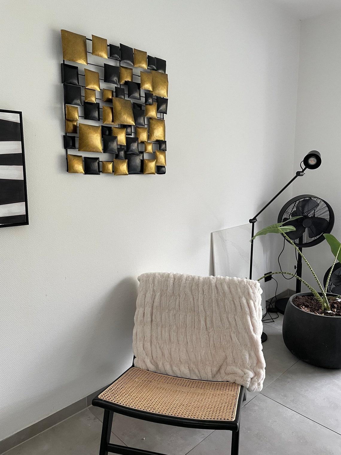 Painting 3D Metal BLACK GOLD DECO 70 X70 Cm - Etsy