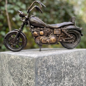 Bronze Motorcycle Sculpture - Harley Davidson - Interior - Garden ...