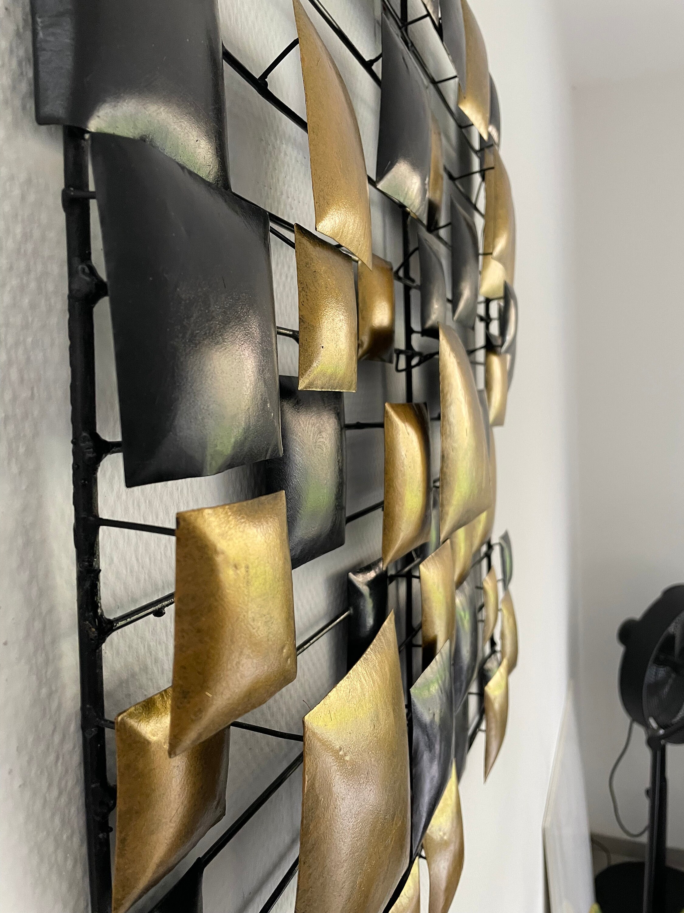 Painting 3D Metal BLACK GOLD DECO 70 X70 Cm - Etsy