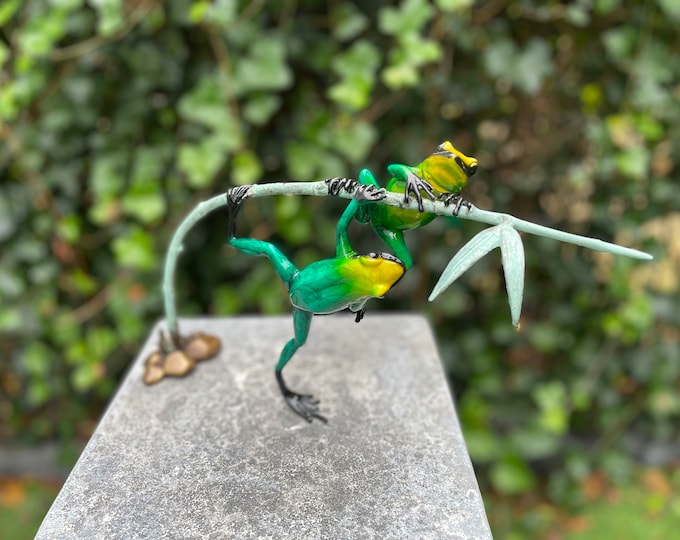 Tim Cotterill Frogman Bronze “hug” Frog Sculpture Signed #518/5000 - Etsy