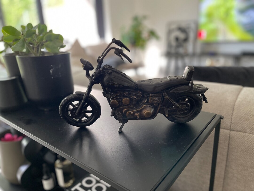 Bronze Motorcycle Sculpture - Harley Davidson - Interior - Garden ...