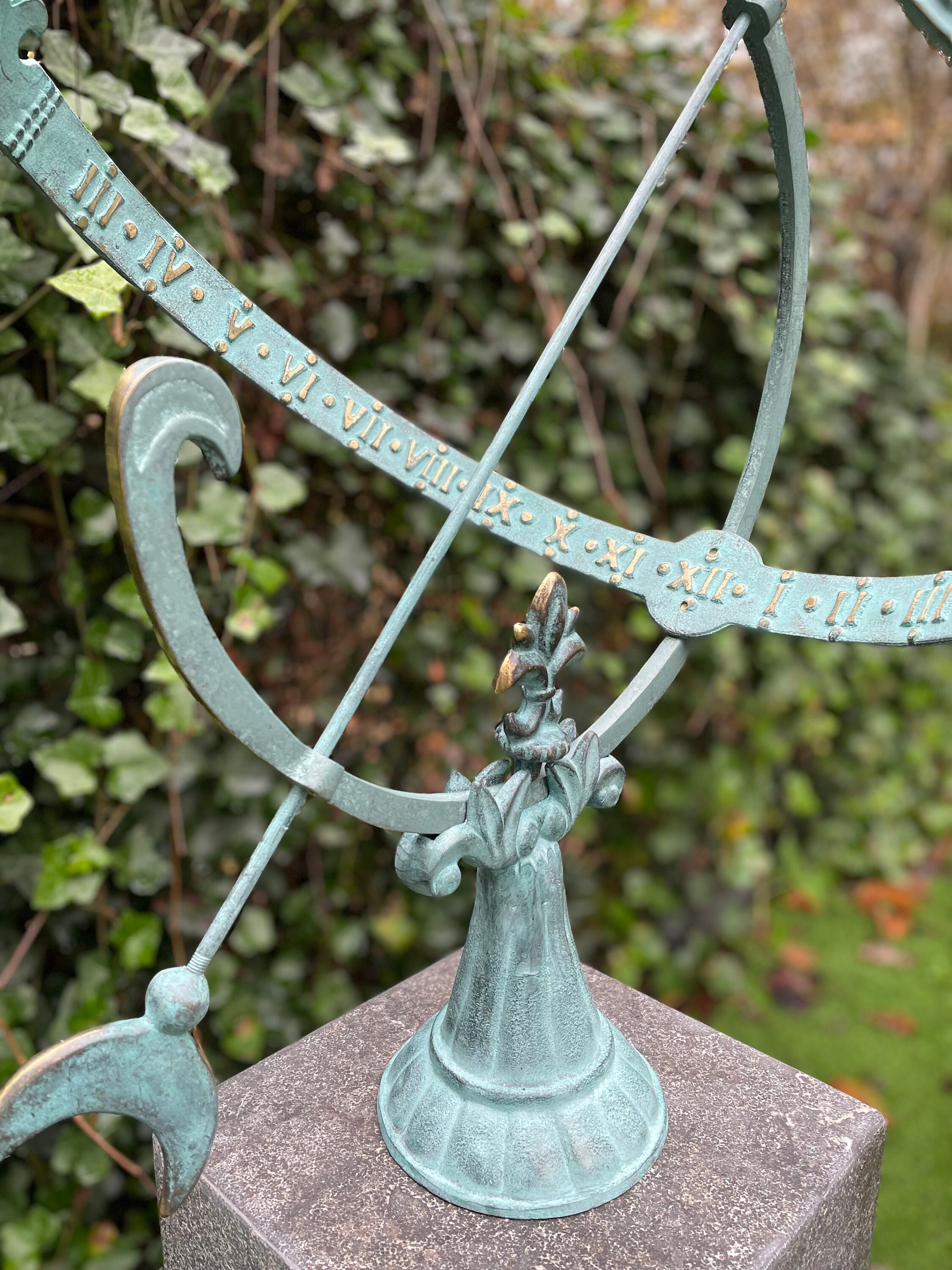 Bronze Sundial Garden Statue Garden Decoration 60x45x50 - Etsy UK