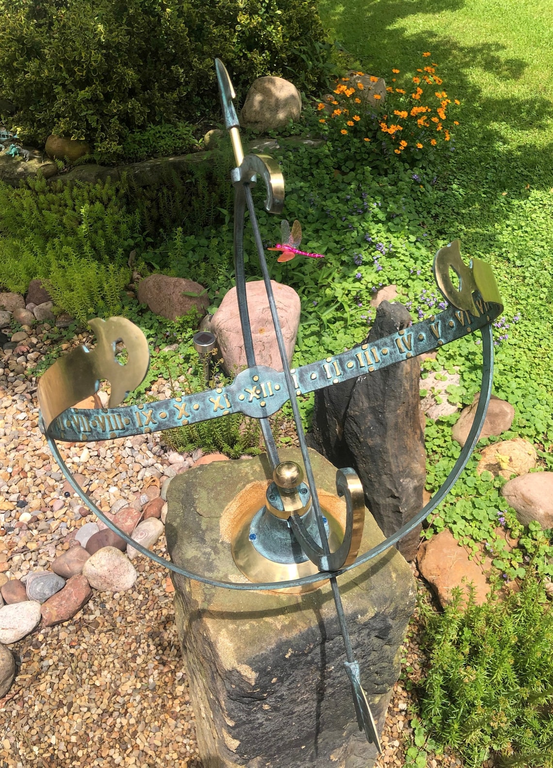 Bronze Sundial Garden Statues Bronze Statue 45x55x40cm - Etsy