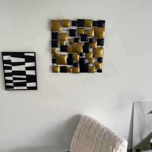 Painting 3D Metal - BLACK + GOLD - DECO - 70 X70 Cm - Etsy